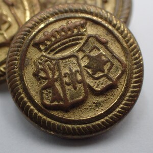 Three Vintage Buttons With Royal Emblems - Etsy