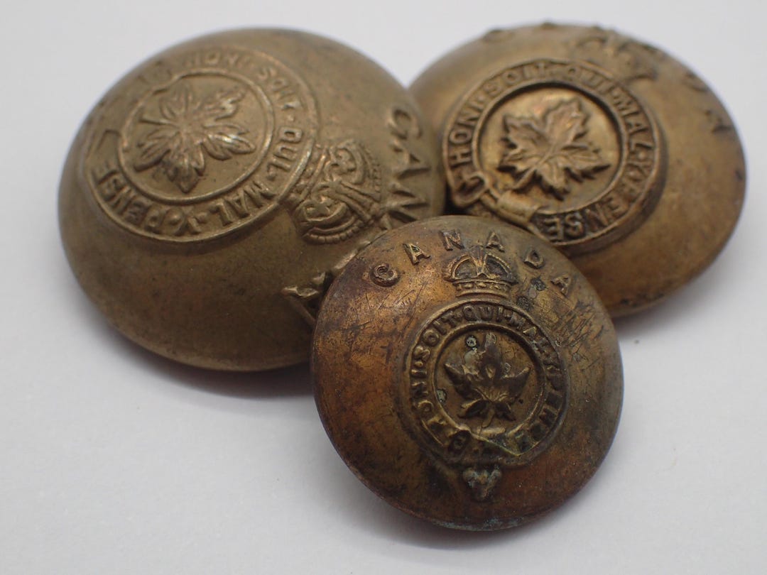 Three Canadian Military Buttons - Etsy