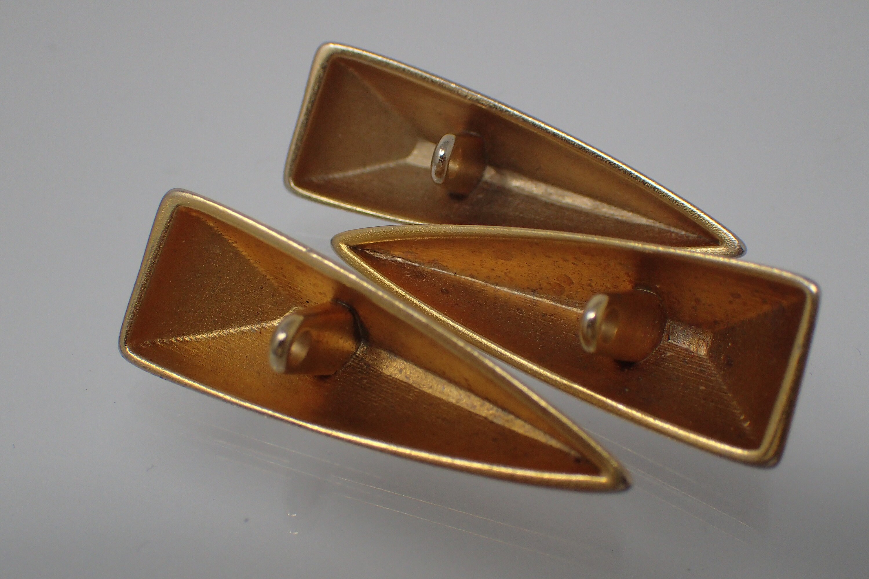 Three metal triangle buttons design | Etsy