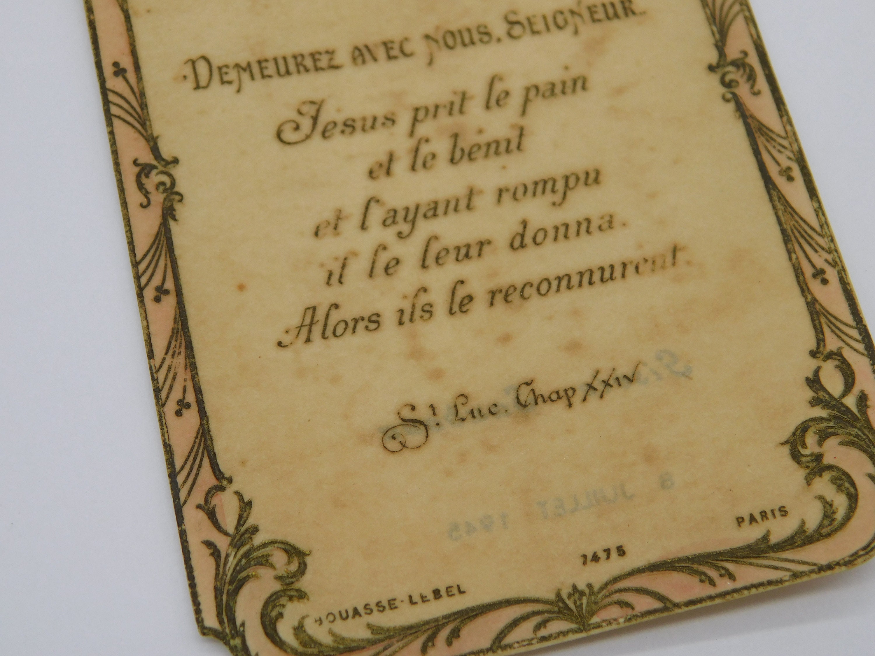 Vintage Prayer Card - Etsy