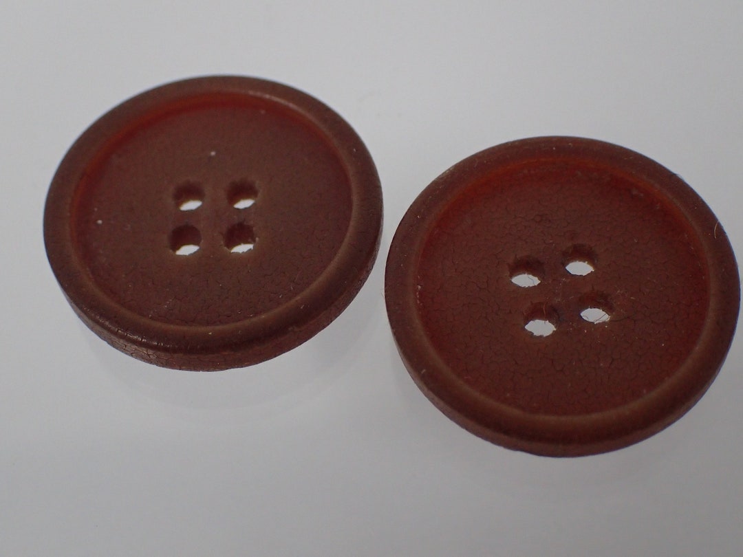 Pair of Vintage Ruby Red Buttons - Etsy