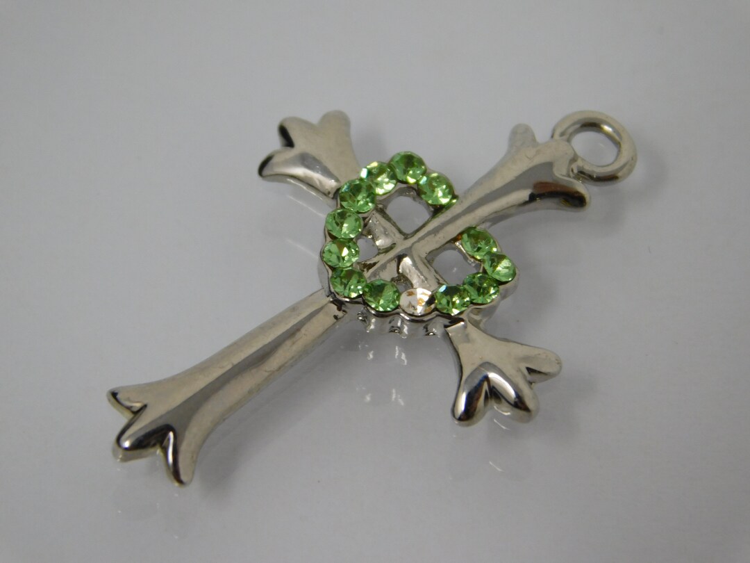 Vintage Crucifix Crystal Heart - Etsy