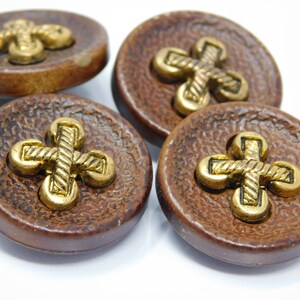 Five Vintage Cross Button - Etsy