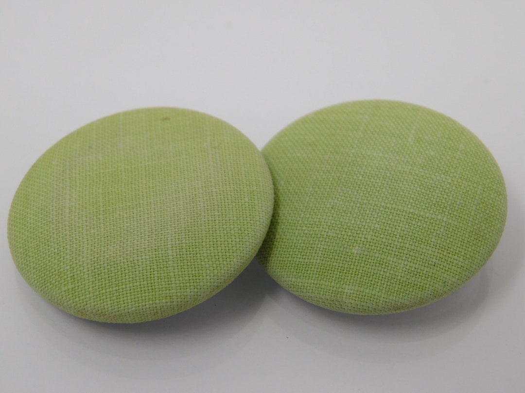 Pair of Vintage Fabric Buttons - Etsy