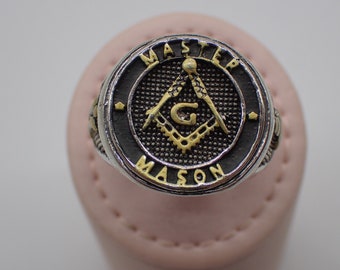 Gold Master Mason Ring - Etsy