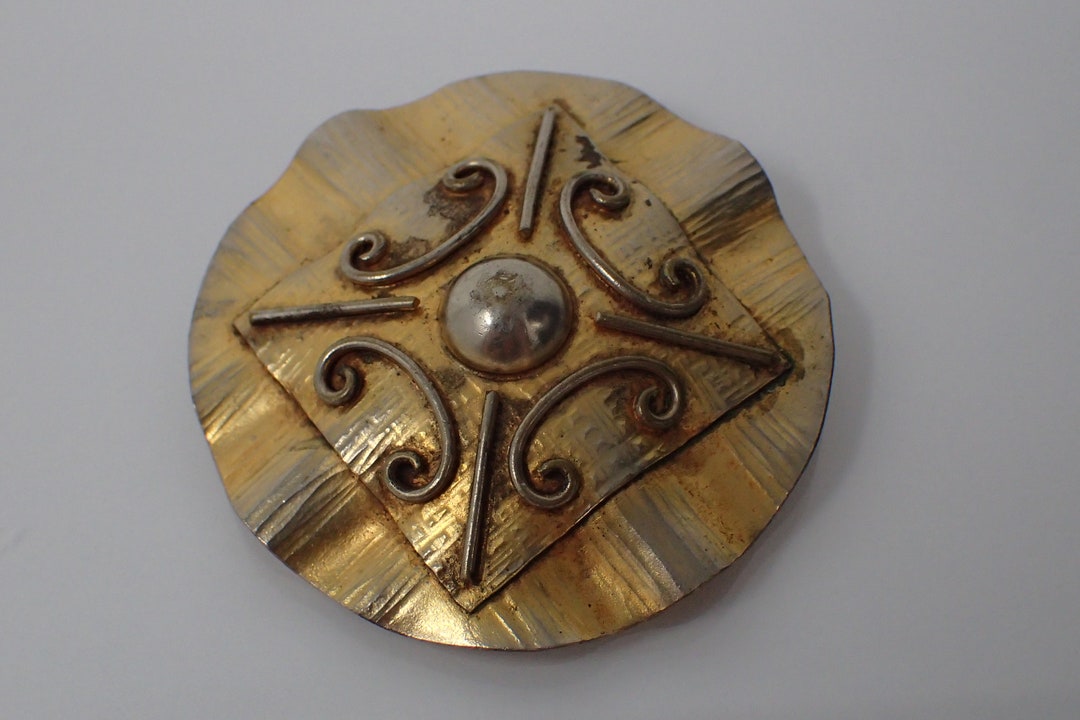 Vintage Copper Brooch - Etsy