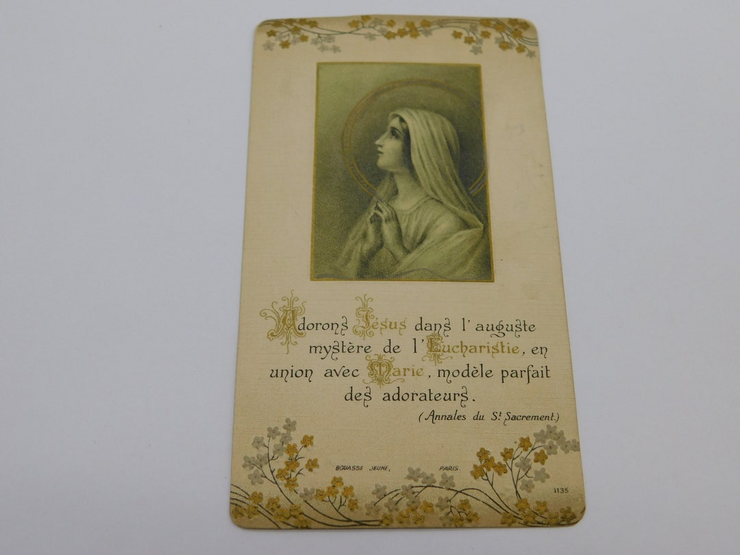Vintage Prayer Card - Etsy