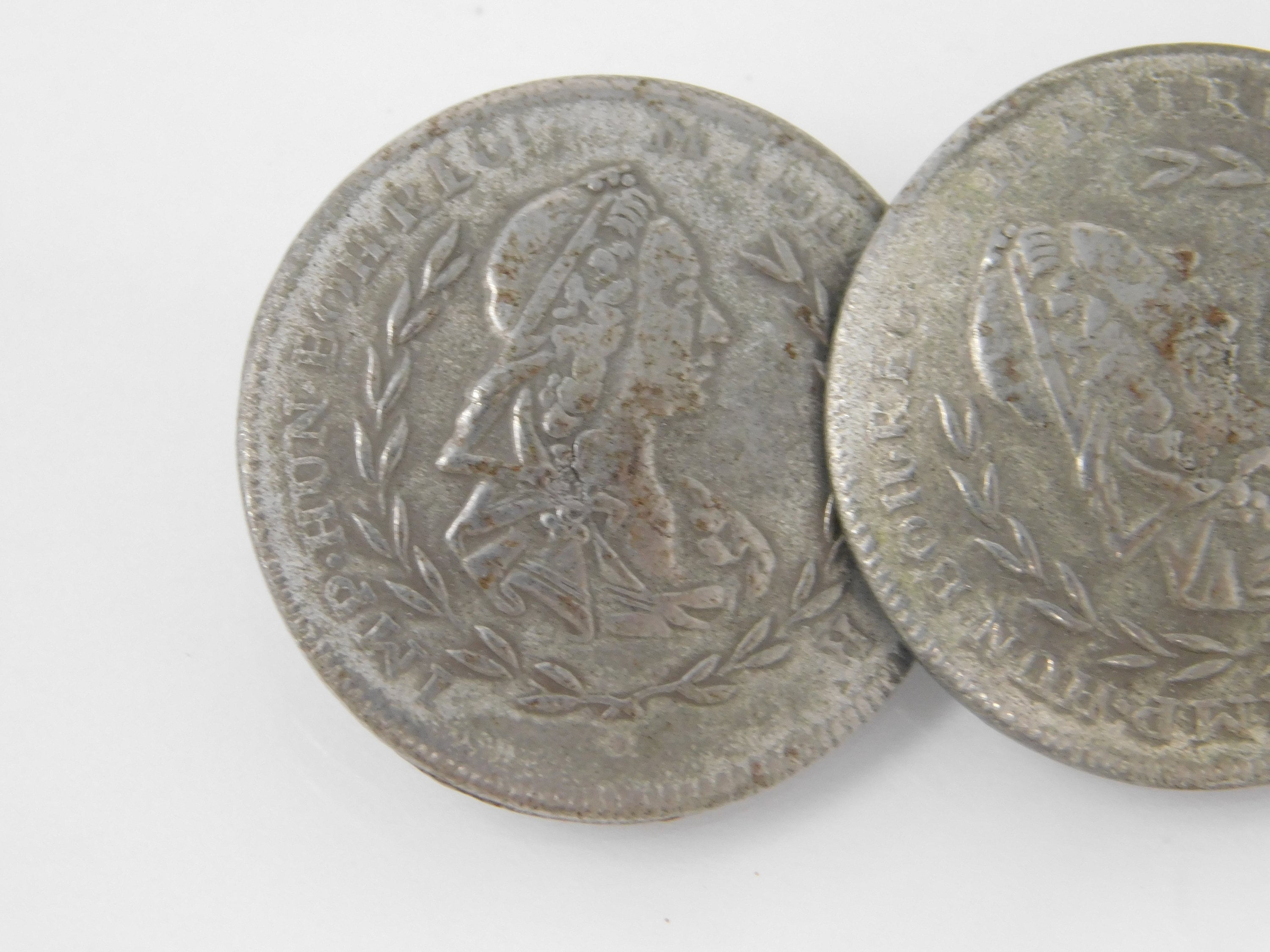 Pair of Old Coin Buttons - Etsy UK