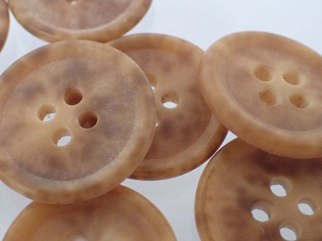 Eight Vintage Brown Speckled Buttons - Etsy