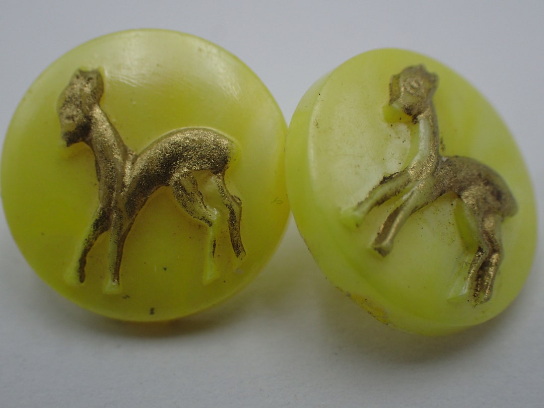 Pair of Vintage Buttons for Children - Etsy