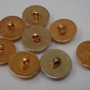 Eight Vintage Golden Ball Button - Etsy