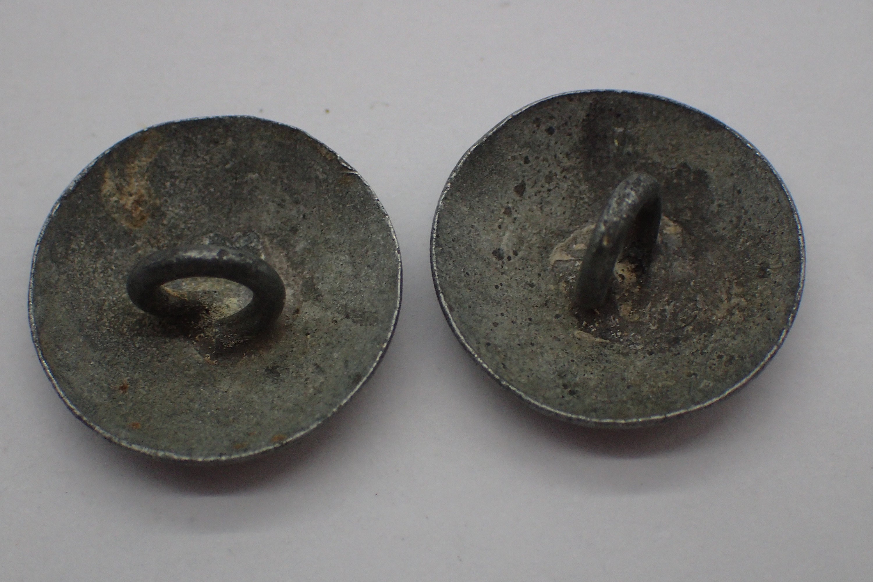 Pair of Vintage Pewter Buttons - Etsy