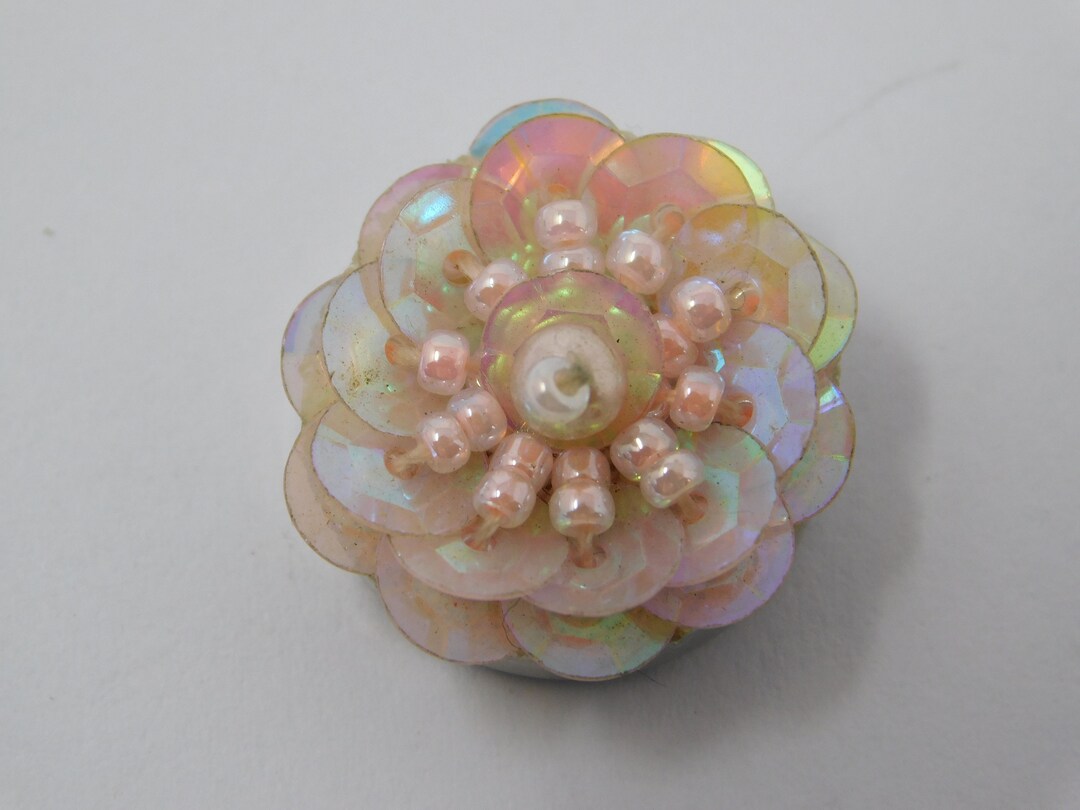 Vintage Pink Daisy Button Cover - Etsy