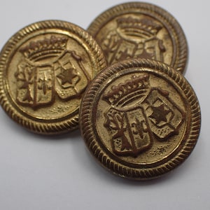 Three Vintage Buttons With Royal Emblems - Etsy