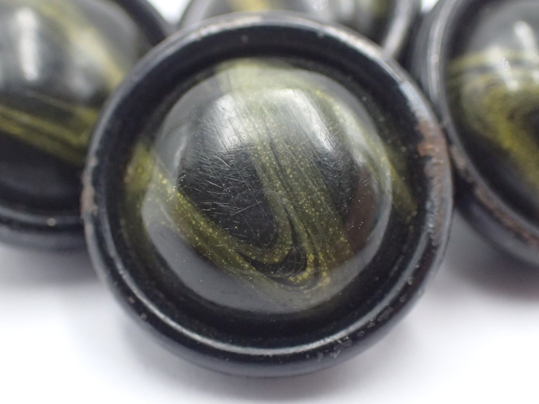 Four Vintage Sheet Metal Ball Buttons - Etsy