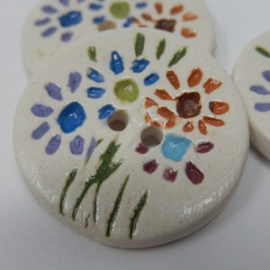 Three Colored Ceramic Buttons Diameter 3 Cm - Etsy