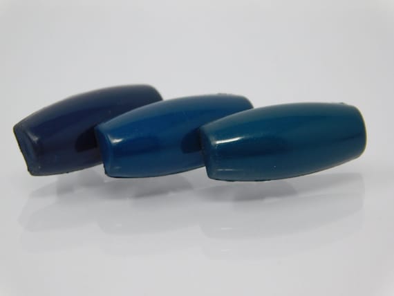 Three Blue Vintage Buttons - Etsy