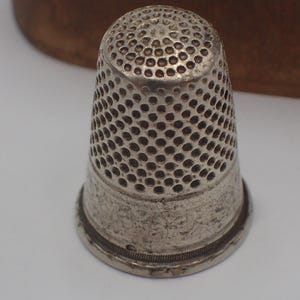 Antique Thimble in Solid Silver in Its Painted Wooden Case - Etsy