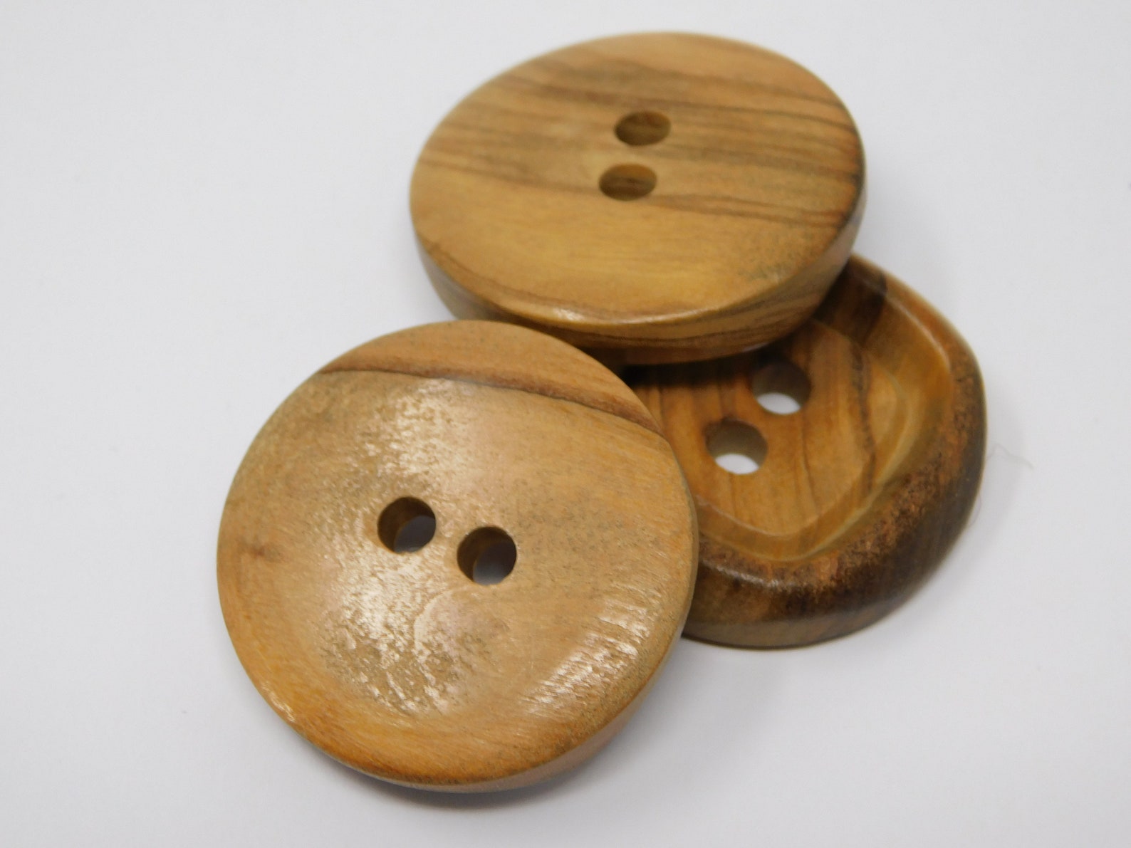 Three Vintage Wooden Buttons - Etsy