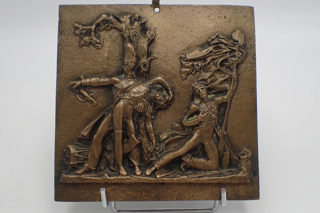Plaque Old Bronze Sculpture Waterloo - Etsy
