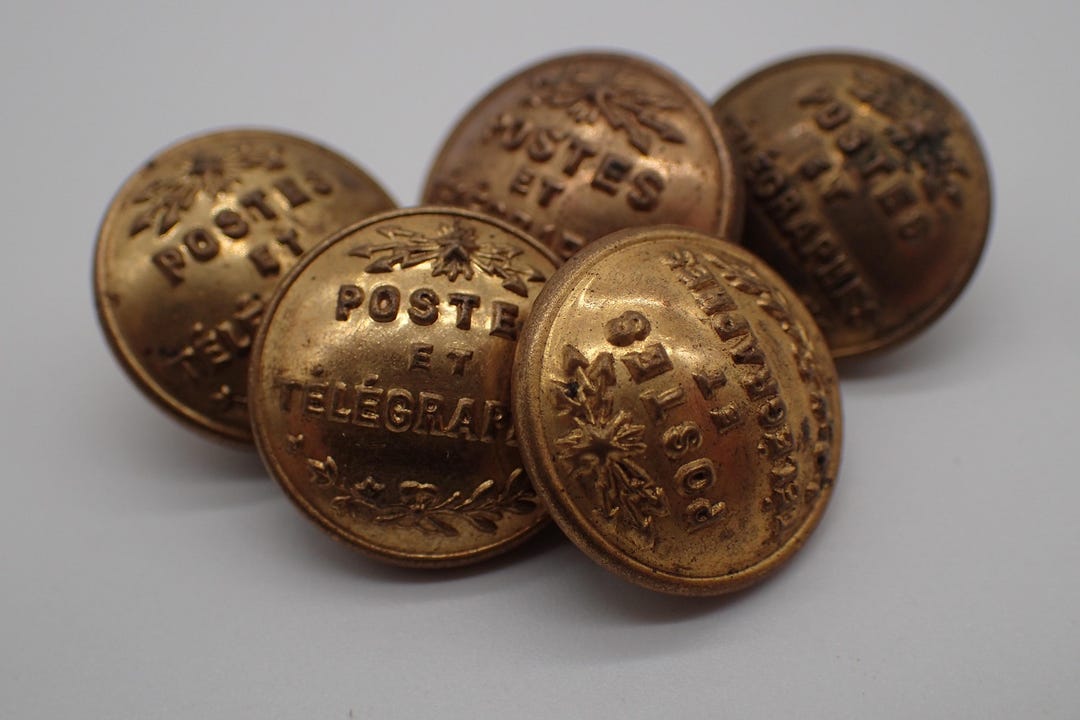 Five Old Post Buttons - Etsy