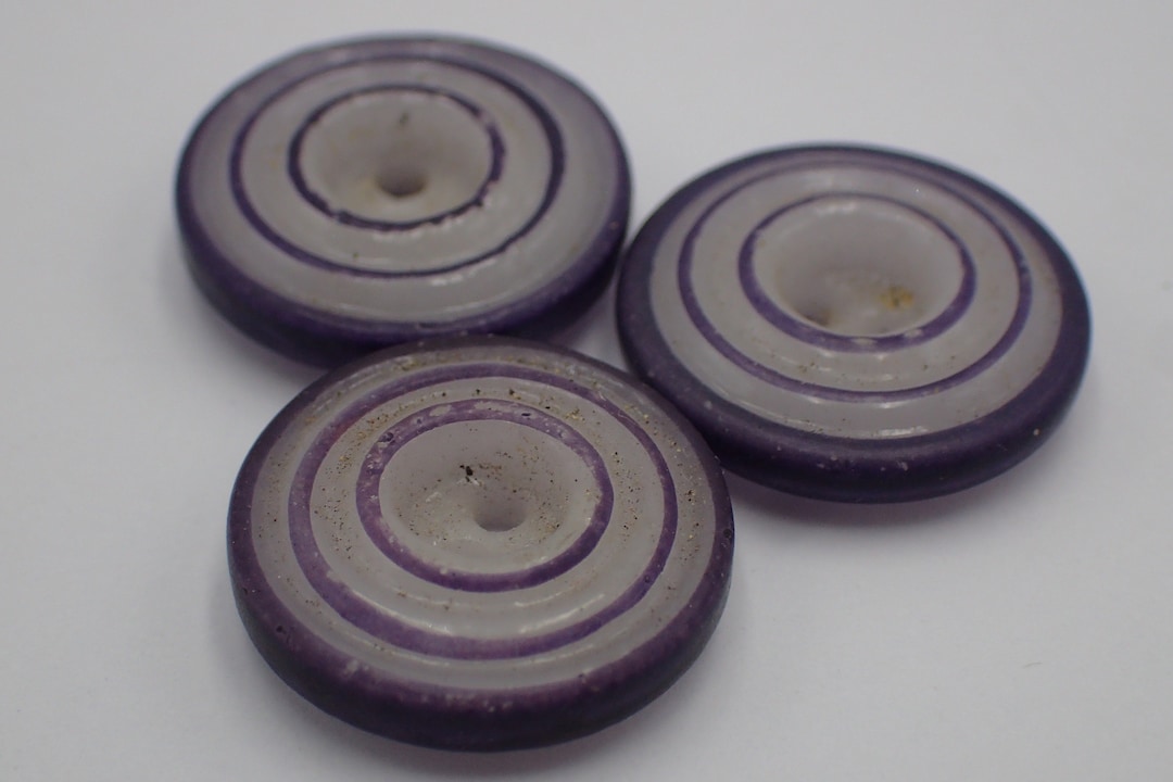 Three Buttons, Art Nouveau Glass - Etsy