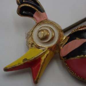 Vintage Enamel Bird Brooch - Etsy