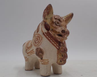 Hand-painted Pucara Bull 8.5" Tall in Ceramic, Peruvian Sculpture ...