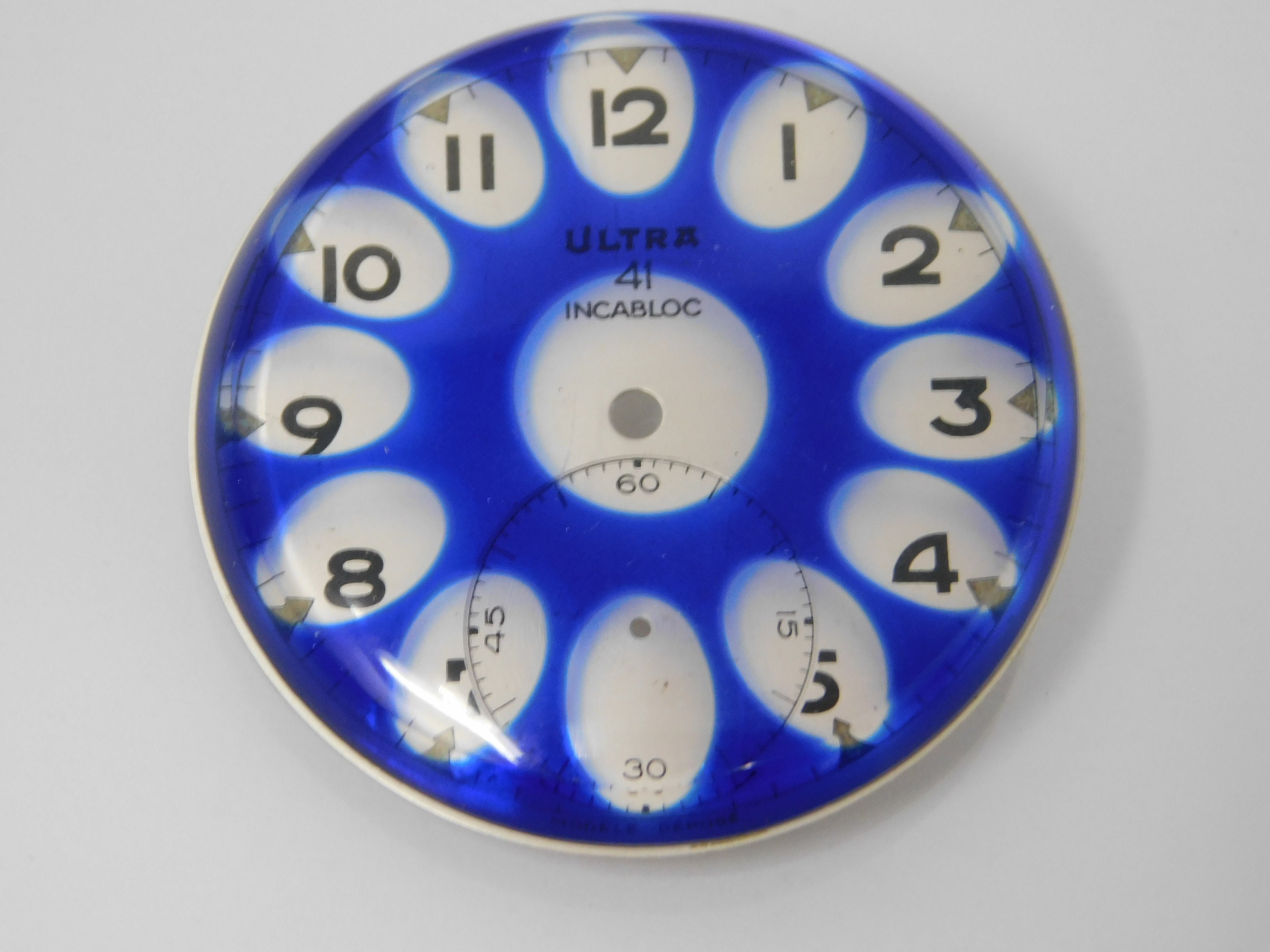 Old Baccarat Blue Crystal Watch Dial - Etsy