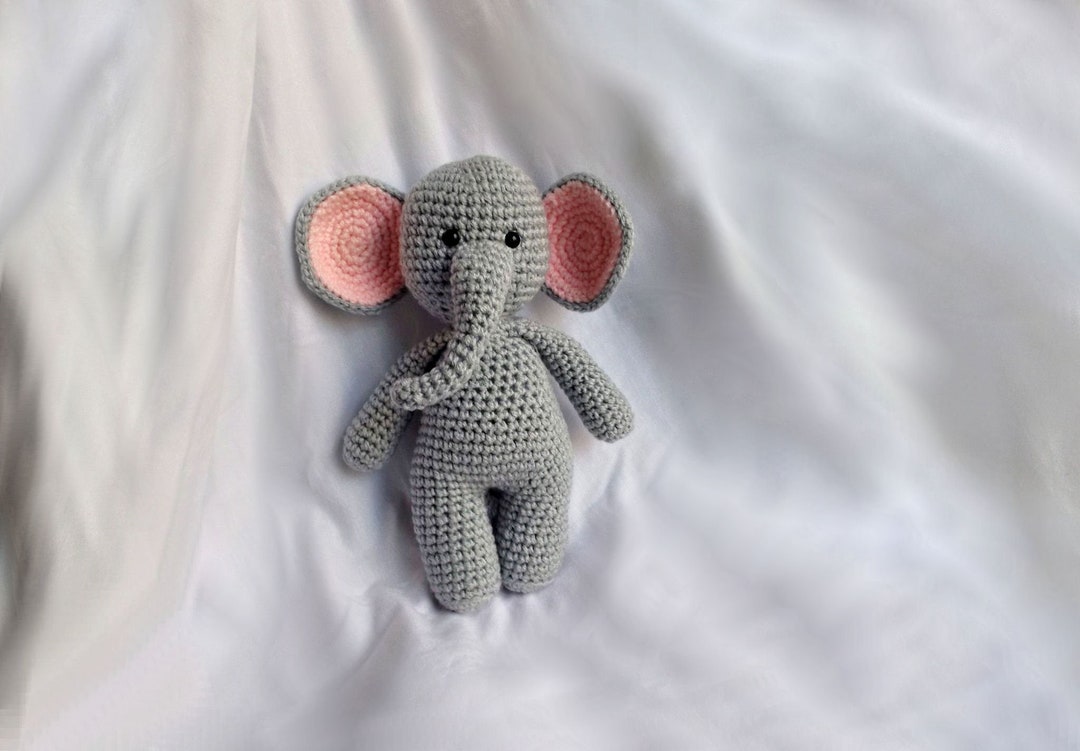 Crochet Elephant, Elephant Plushie, Stuffed Elephant, Crochet Animal ...