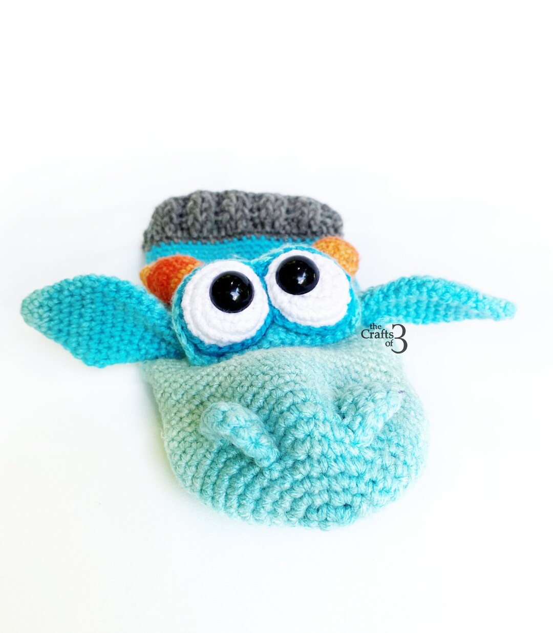 Crochet Dragon Hand Puppet, Dragon Hand Puppet, Sock Puppet, 3-D Hand ...