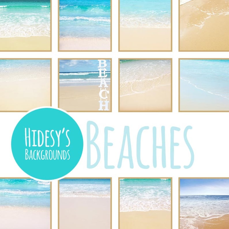 Beach Holiday Photos // Beach Digital Papers // Beaches Themed Digital ...