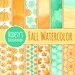 Fall Watercolor Digital Paper / Scrapbooking Paper / Backgrounds Clip ...