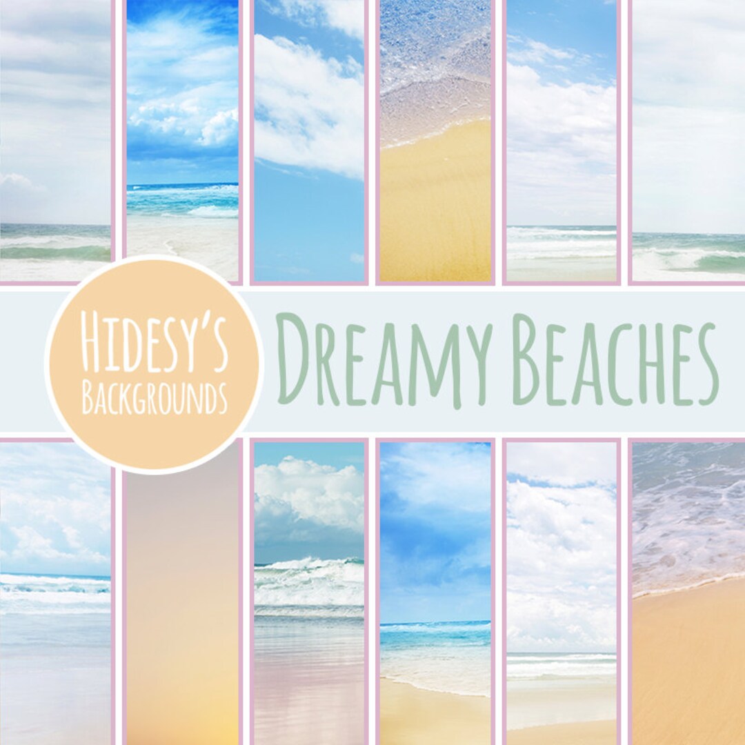 Dreamy Beach Digital Paper // Beach Photographic Backgrounds // Beaches ...