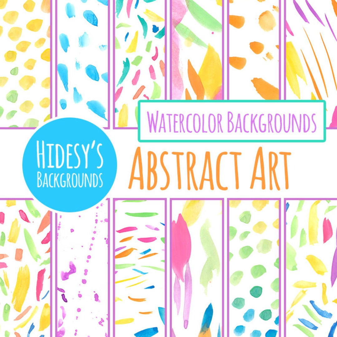 Watercolor Digital Paper / Watercolor Abstract Art / Watercolour ...