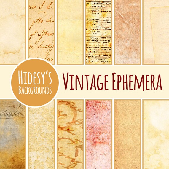 Vintage Papers Digital Paper / Background / Pattern | Etsy