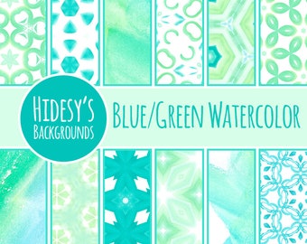 Watercolor Digital Paper / Background / Pattern vivid | Etsy
