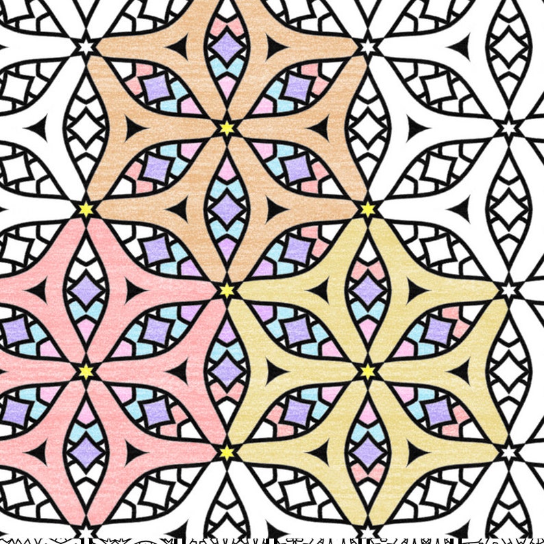 Adult Color in Scrapbooking Paper // Detailed Coloring Pages Digital ...