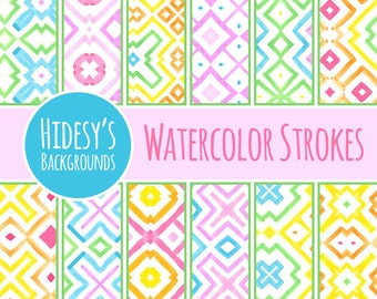 Watercolor Digital Paper / Background / Pattern | Etsy