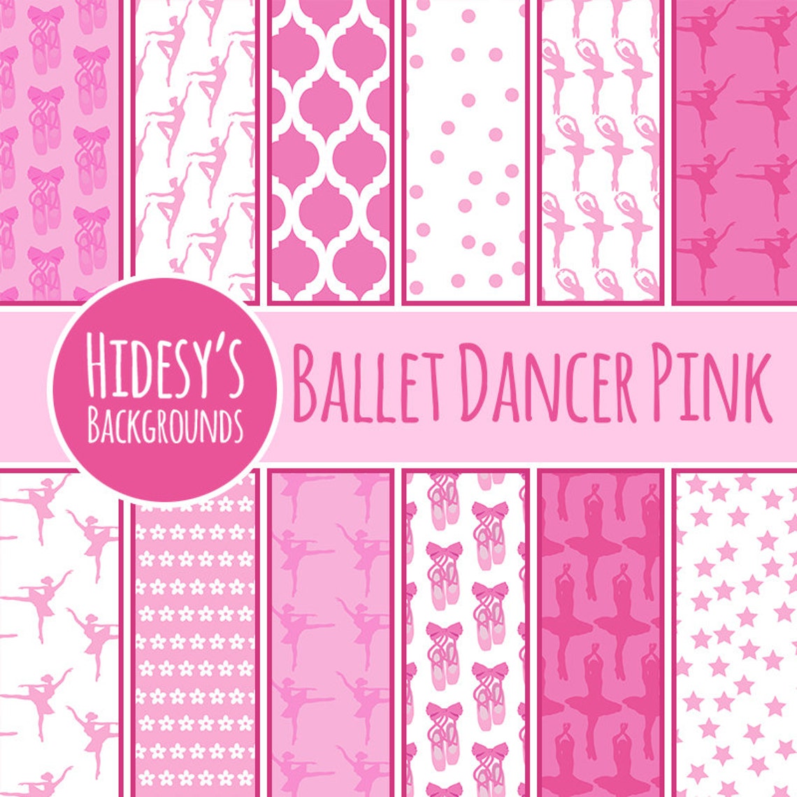 Ballet Dancer Pink Digital Paper // Ballerina Scrapbooking Paper ...