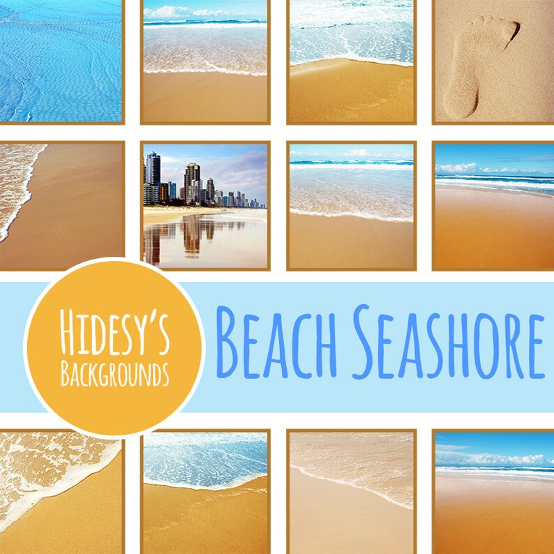 Beach Digital Papers // Seashore Digital Scrapbooking Papers ...
