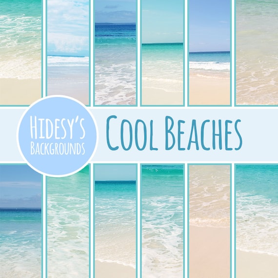 Cool Beach Photos // Beach Digital Papers // Beaches Themed | Etsy
