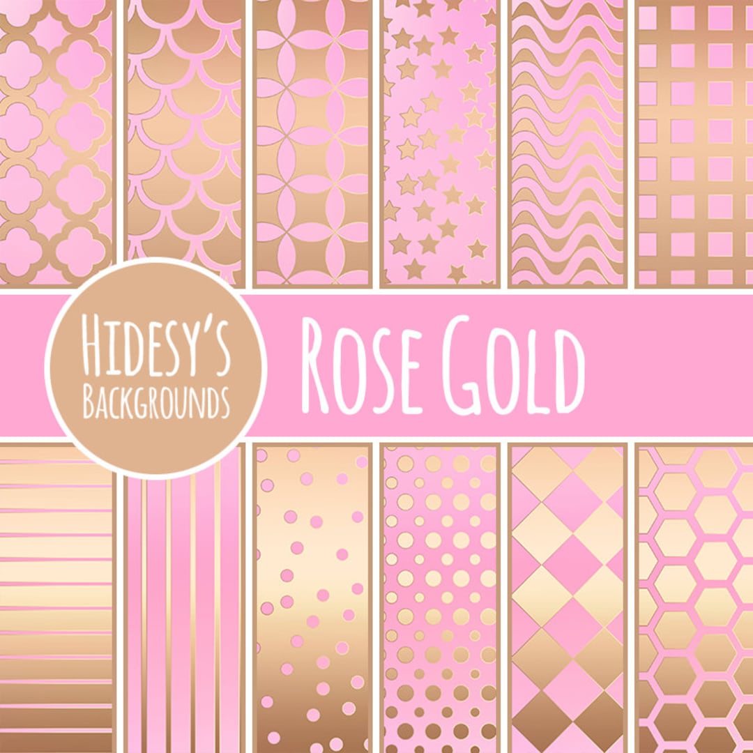 Rose Gold Digital Paper / Background / Pattern "rose Gold" - Etsy