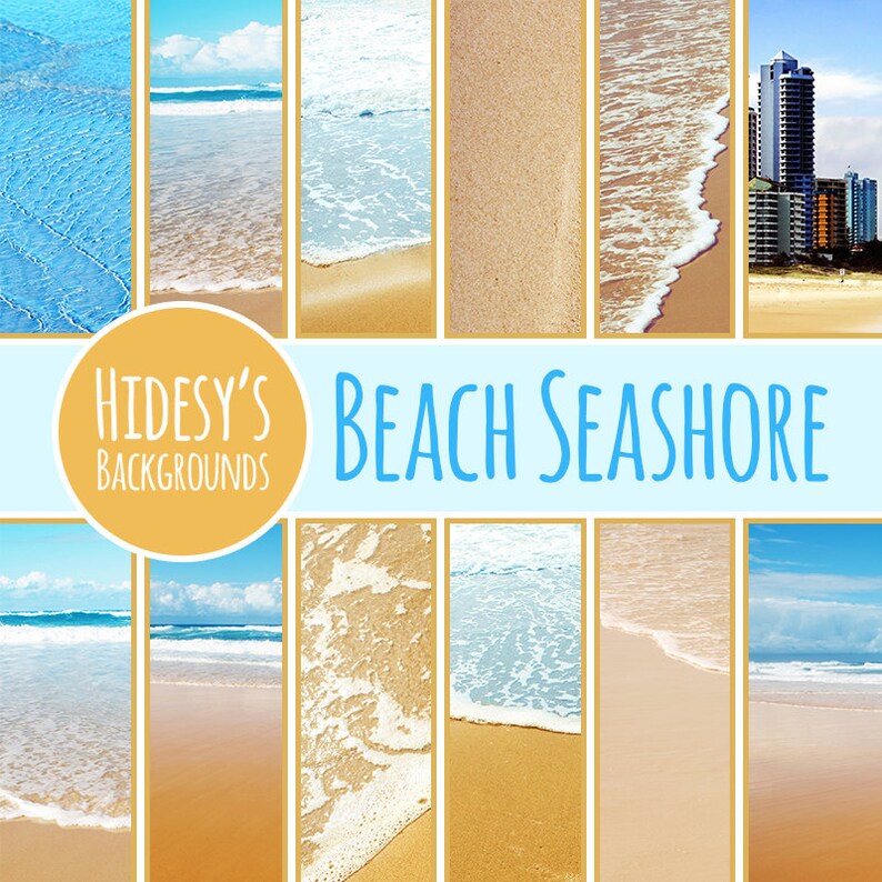 Beach Digital Papers // Seashore Digital Scrapbooking Papers ...
