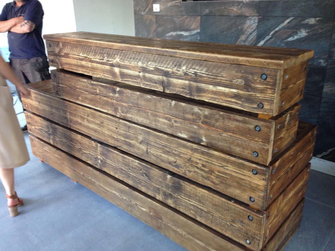 Reclaimed Reception Desk Rustic Industrial Custom Made Chic - Etsy UK