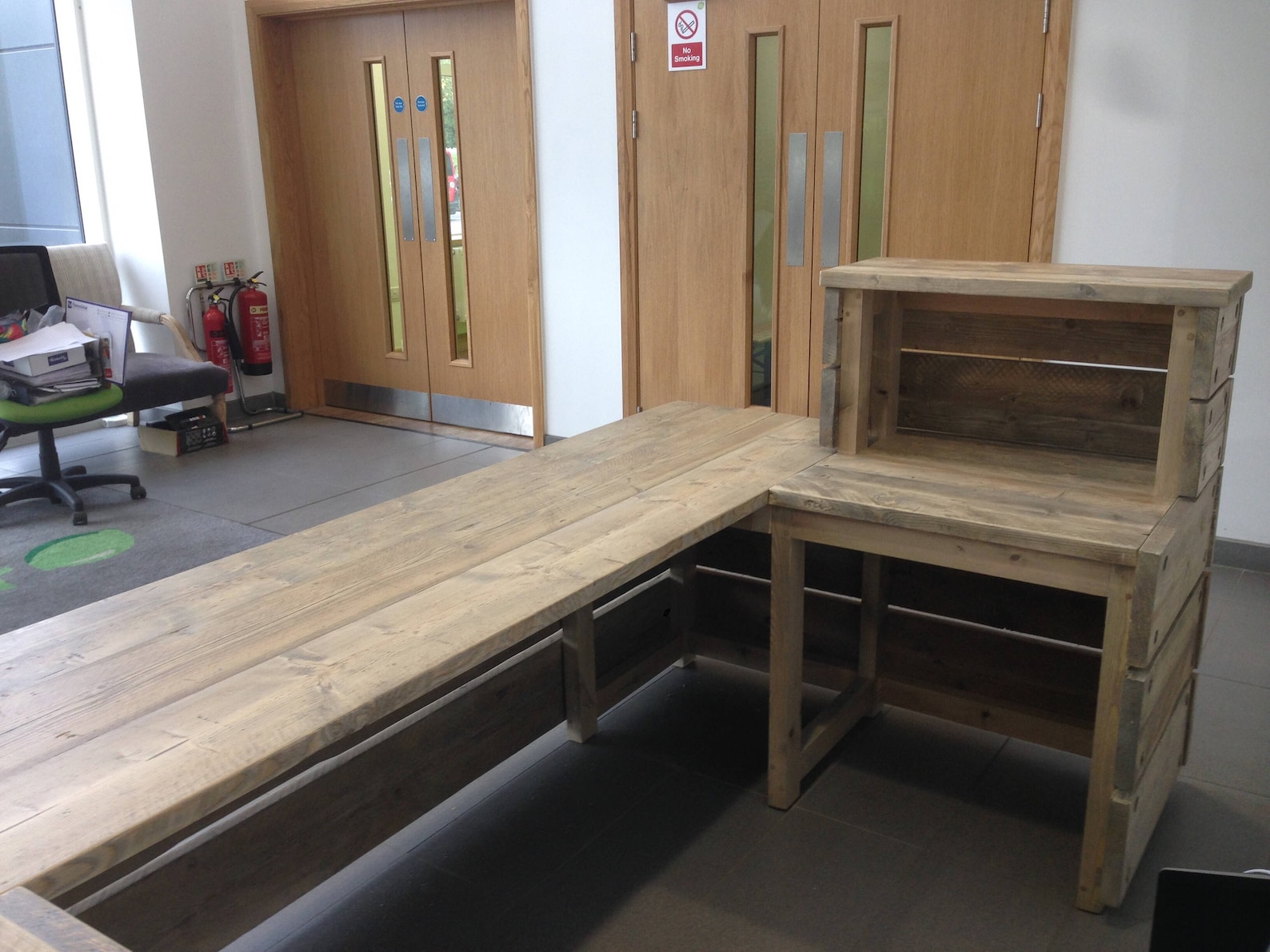 Outdoor Bar Reception Desk Industrial Reclaimed Scaffold Board - Etsy