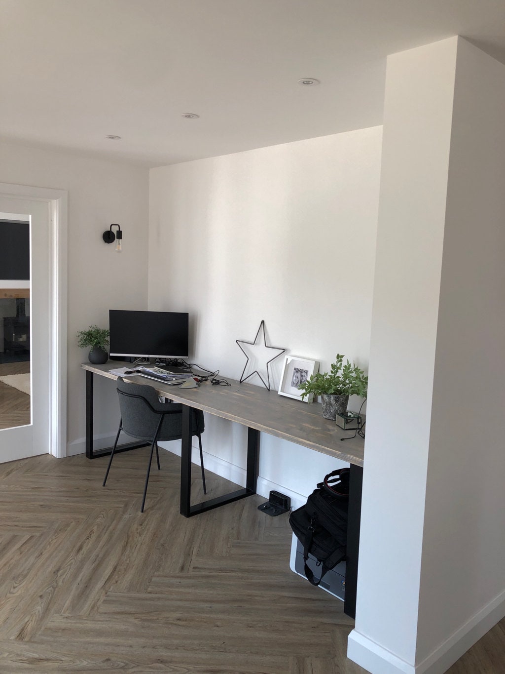 Long Large Desk Workstation. Modern Industrial Table on - Etsy UK