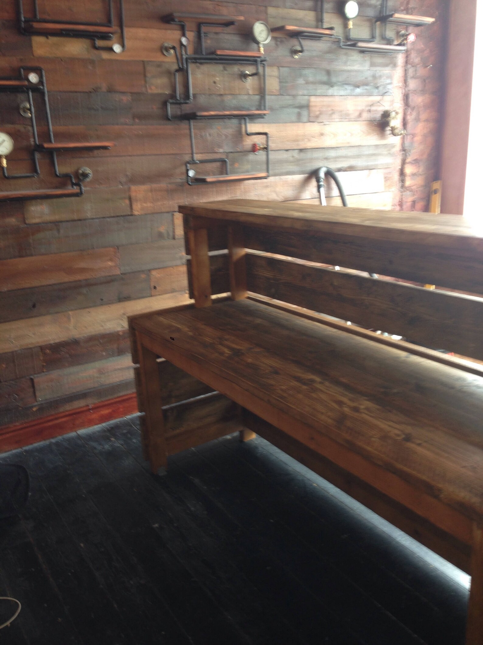 Reception Desk, Reclaimed Wood Industrial Rustic, Office Front Counter ...