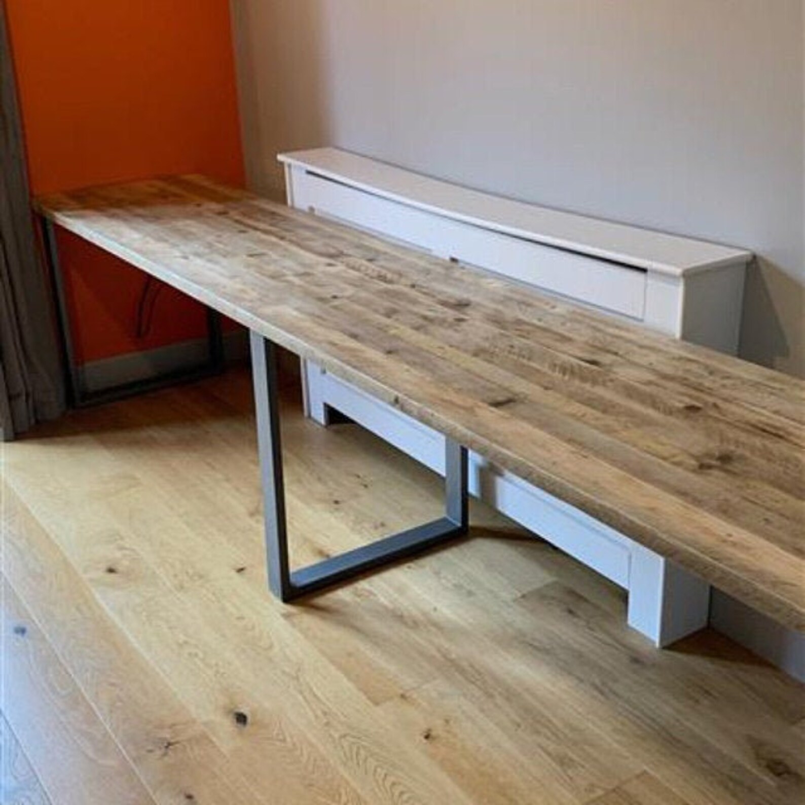 Long Large Desk Workstation. Modern Industrial Table on - Etsy