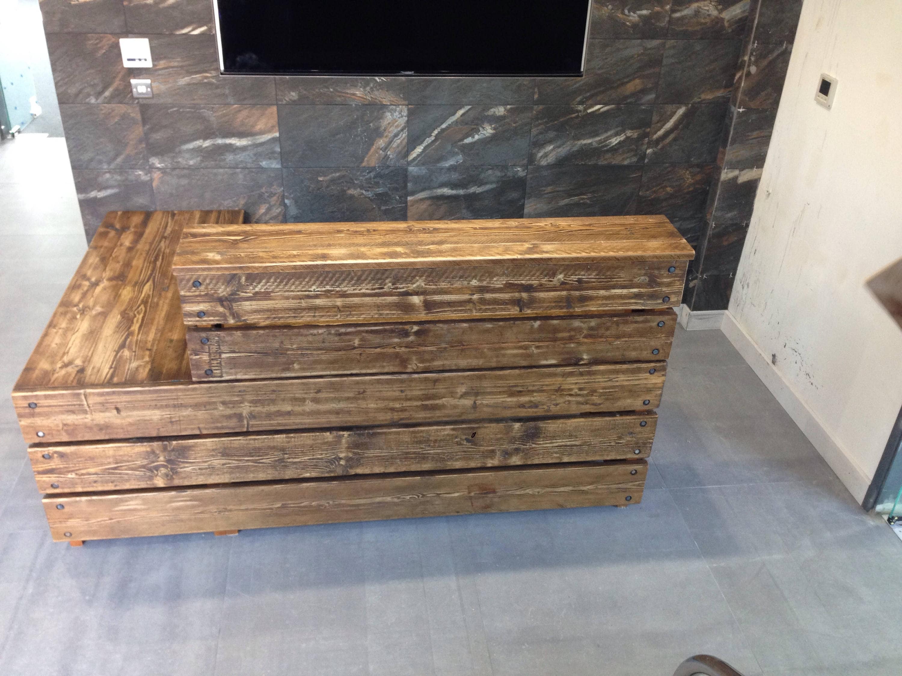 Reclaimed Reception Desk Rustic Industrial Custom Made Chic - Etsy UK